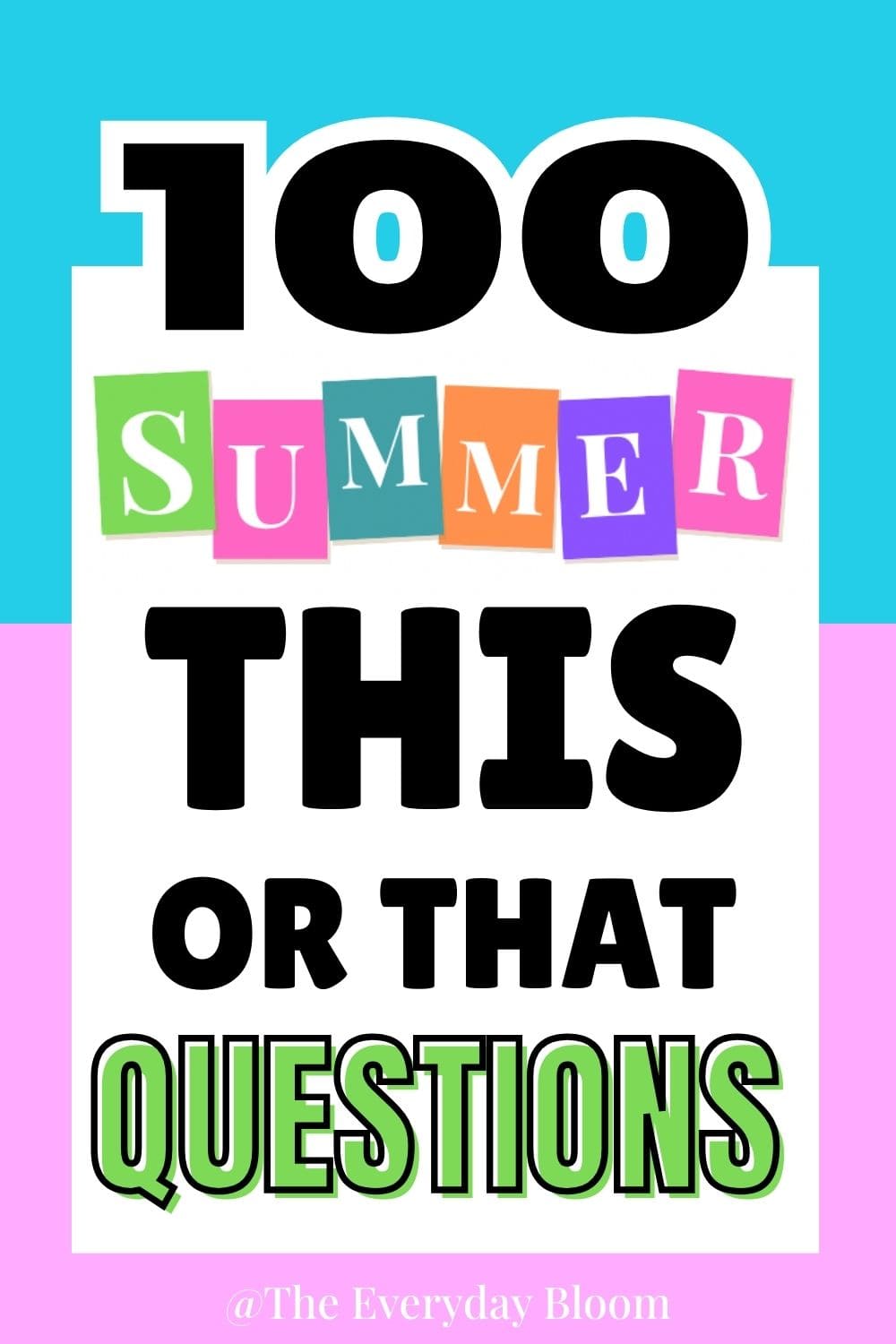 100 Summer This or That Questions